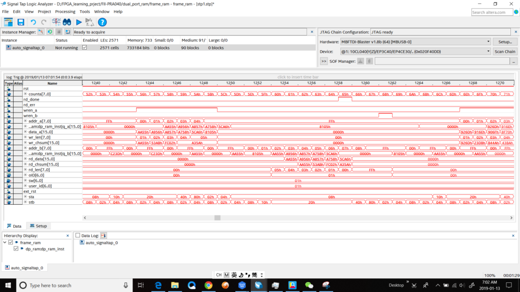 Altera Risc V Fpga Tutorial Use Dual Port Ram To Read And Write Frame Data Fii Pra040 Fpga
